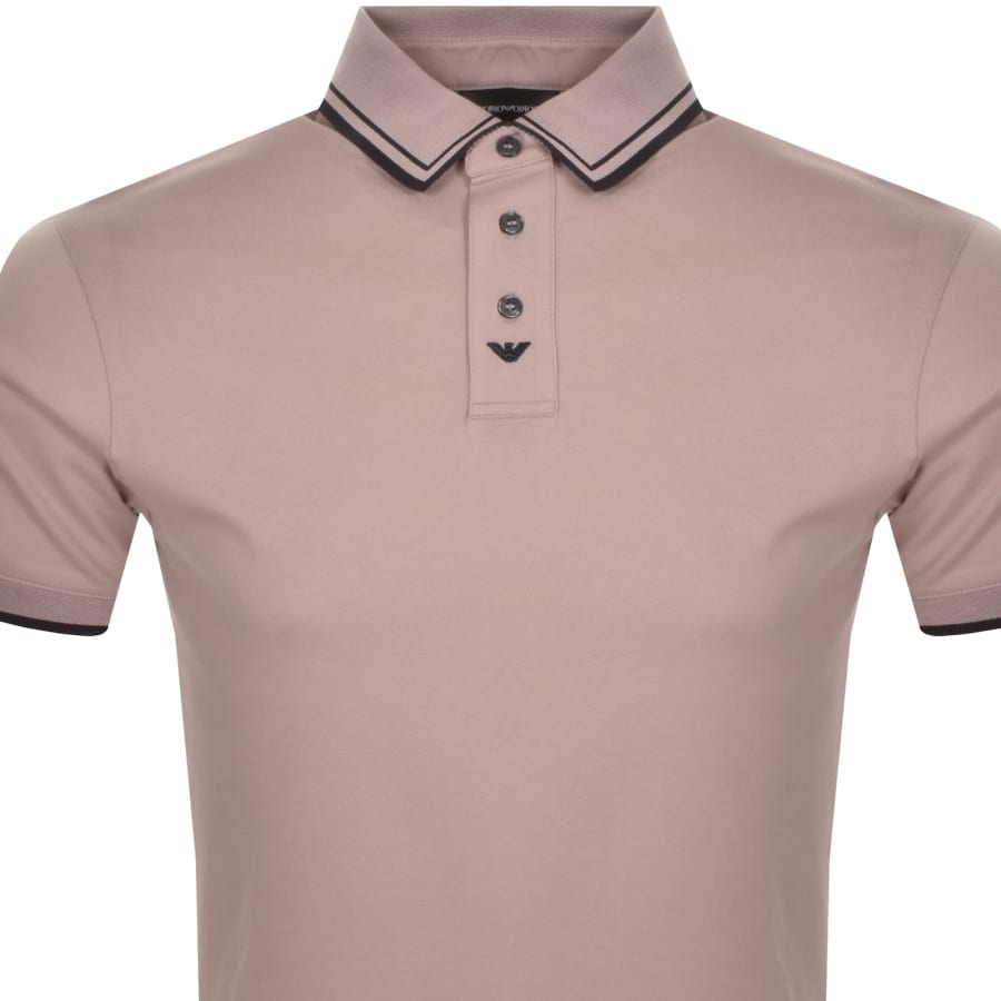 Pink armani polo shirt store